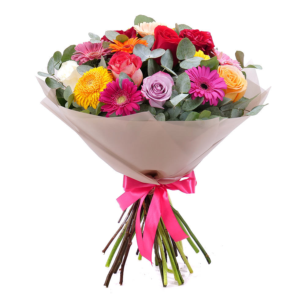 Kytica kvetov - Sweet farebné ruže a gerbery | KVETY.sk