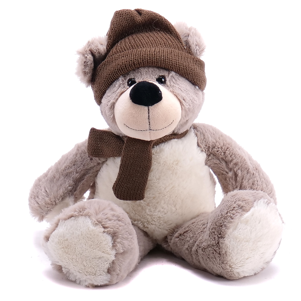 plyšové hračky - Macko plyšový hnedý s čiapkou | KVETY.sk