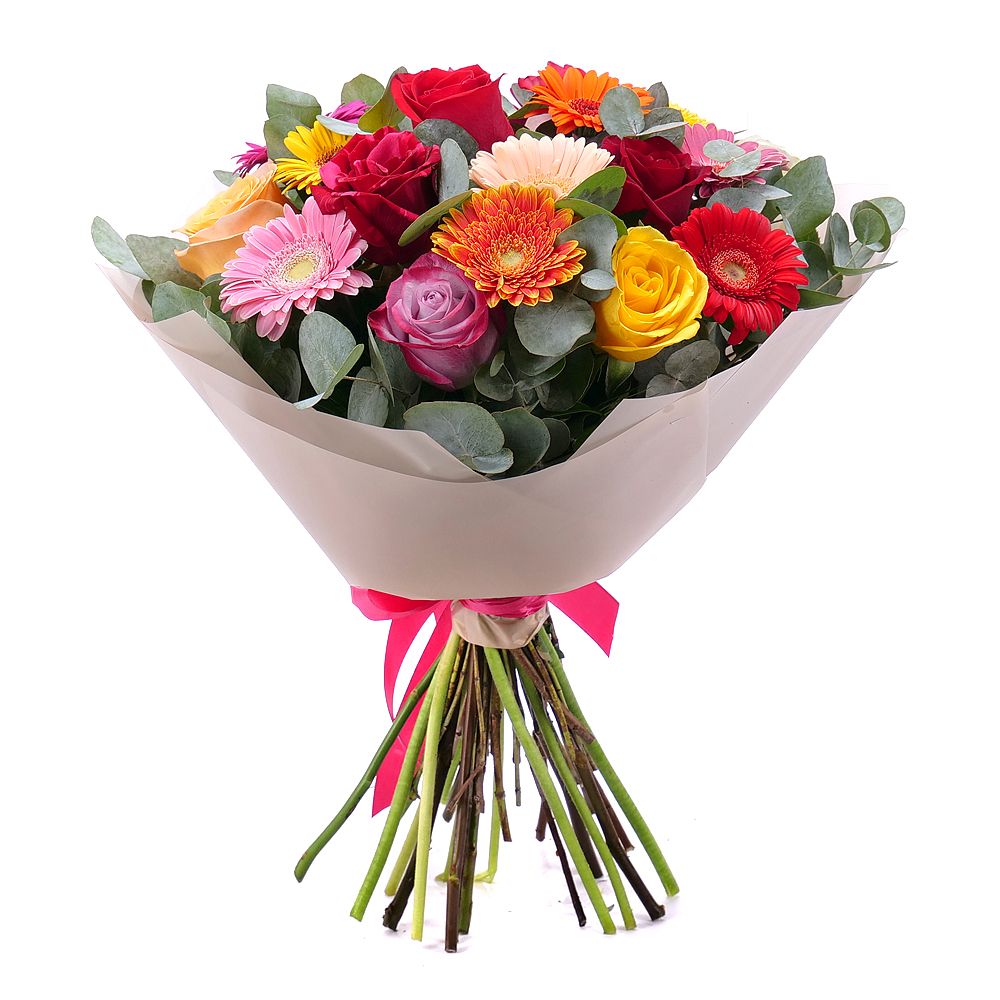 Kytica kvetov - Sweet farebné ruže a gerbery | KVETY.sk