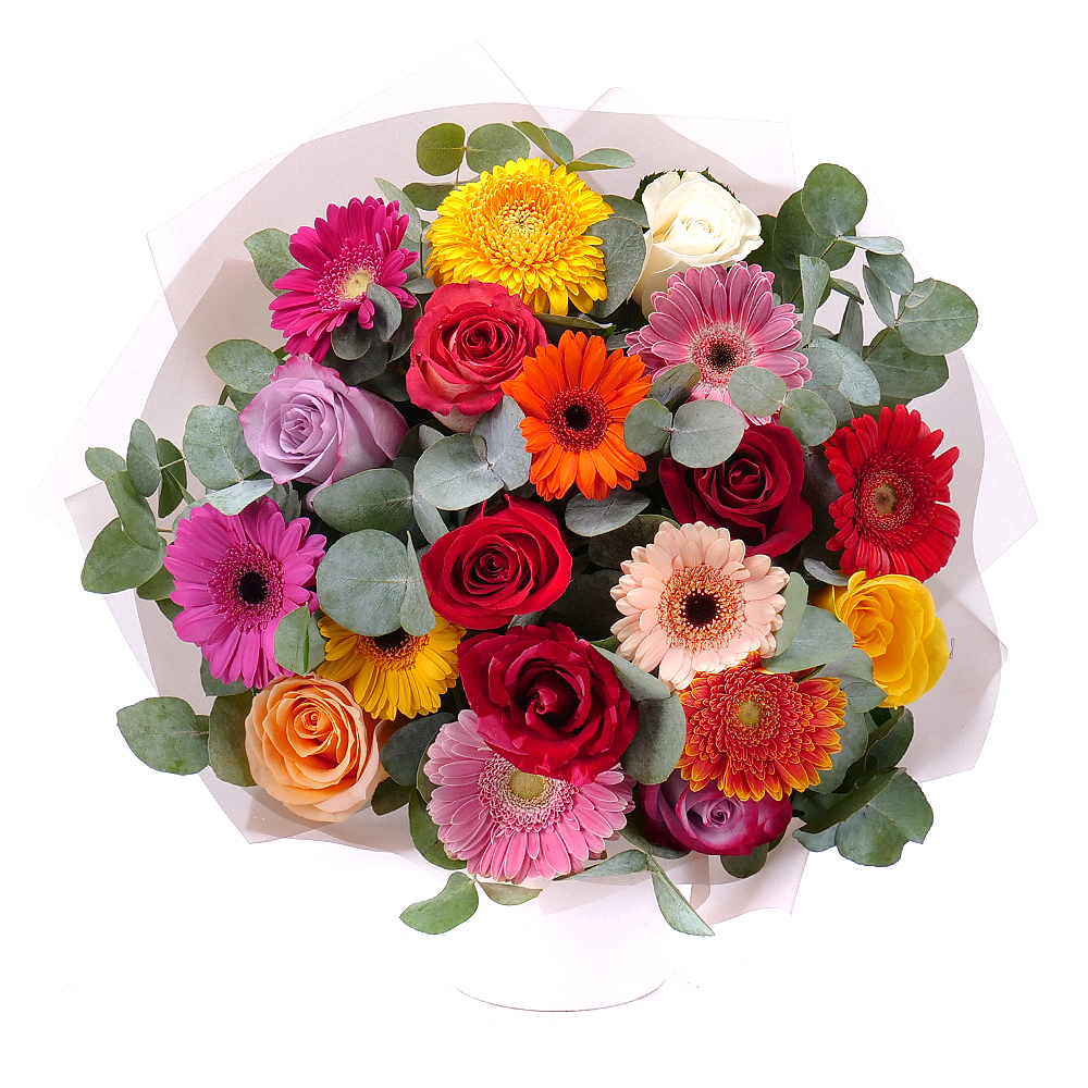 Kytica kvetov - Sweet farebné ruže a gerbery | KVETY.sk