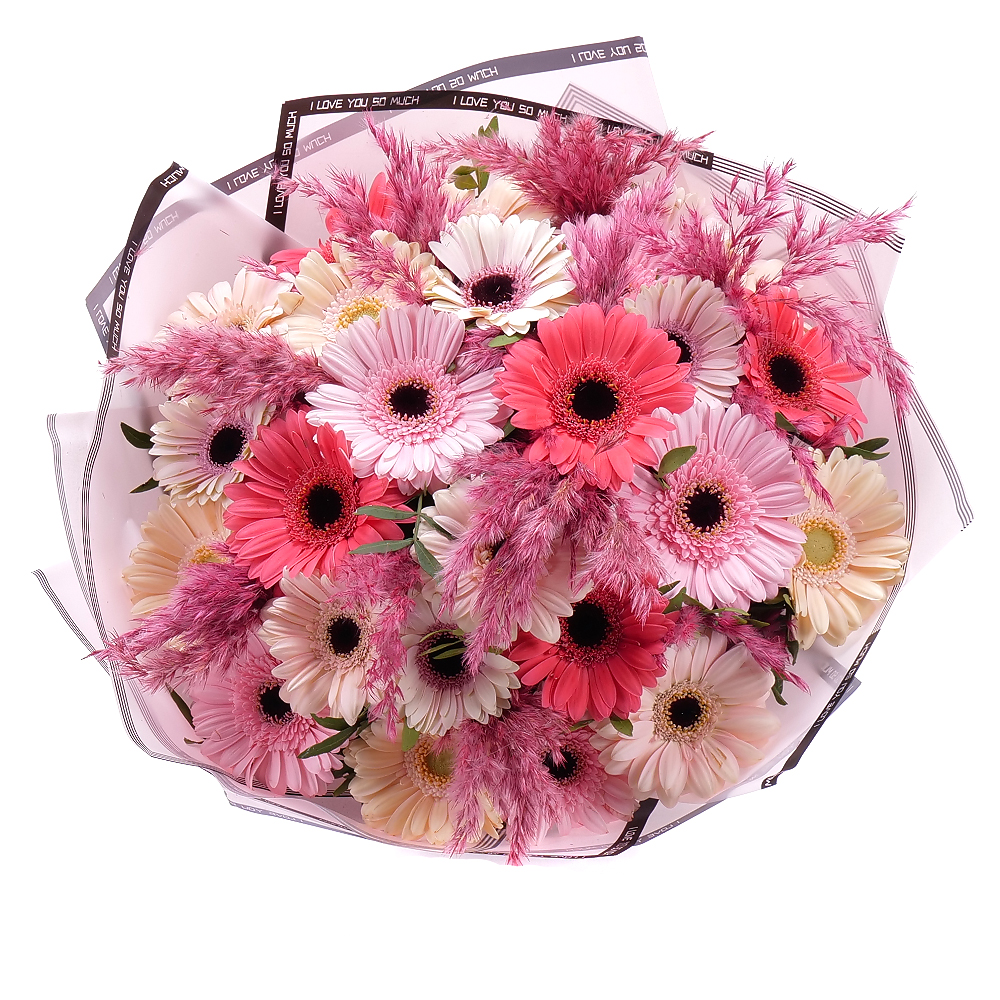 kytica kvetov - Sweet farebné gerbery a cortaderia | KVETY.sk